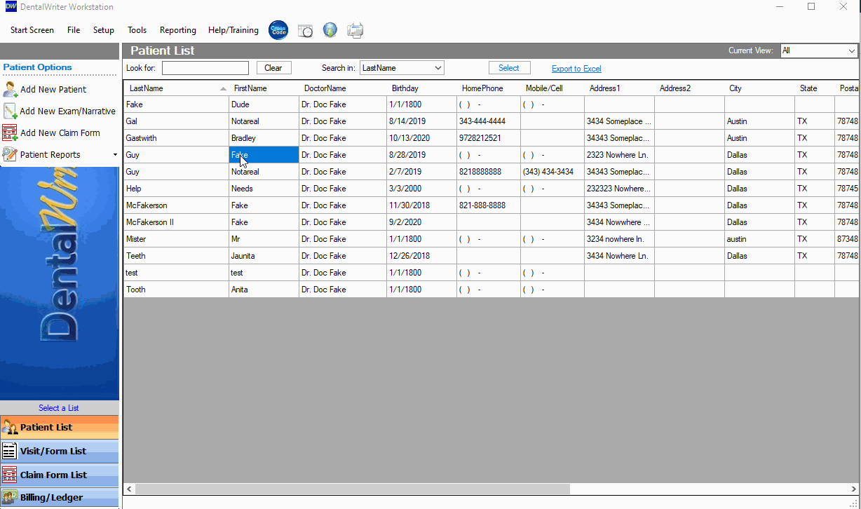 Change Patient Status from Active to Inactive